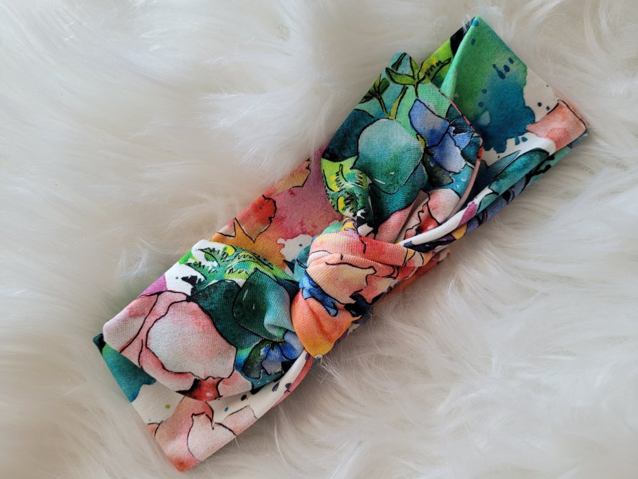 Śliczna dziewczęca opaska z kokardą pin-up Mrs Dumpling wzór Mozaika ...